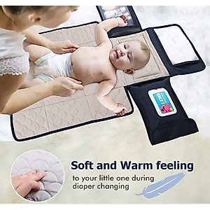 ORMAIE Ormaie Portable Diaper Changing Pad, Portable Changing Mat for Newborn Girl and Boy Navy