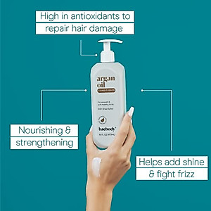 Baebody Argan Oil Conditioner for Damaged Hair, Nourishing Hair Conditioner for Women and Men, Moroccan Oil Conditioner for Hydrating Dry Hair, Sulfate-Free & Paraben-Free, 16 fl oz