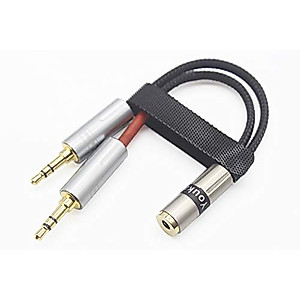 Youkamoo 2 x 3.5mm to 3.5mm Female Balanced 4 Pole 8 Core Silver Plated Headphone Earphone Audio Adapter Cable New in Box for PHA-3 Dual 3.5mm to 3.5mm Balanced