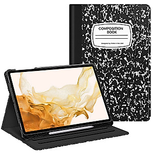 Fintie Case for Samsung Galaxy Tab S8 Plus 2022/S7 FE 2021/S7 Plus 2020 12.4 Inch with S Pen Holder, Multi-Angle Viewing Cover with Pocket Auto Wake/Sleep, Composition Book