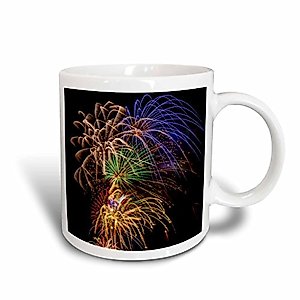 3dRose USA Colorado Frisco Dillon Reservoir Fireworks Display July 4Th Ceramic Mug, 11 oz