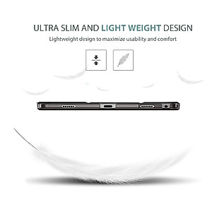 ProCase Case for Lenovo Tab M10 Plus 3rd Gen Case 10.6 Inch 2022(TB125FU/TB128FU/TB128XU), Slim Stand Hard Back Shell Protective Smart Cover Case for Lenovo Tab M10 Plus 10.6" 2022 Release -Black