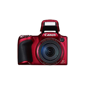 Canon Powershot SX400 is 16.0 MP Digital Camera with 30x Optical Zoom and 720p HD Video (Red)
