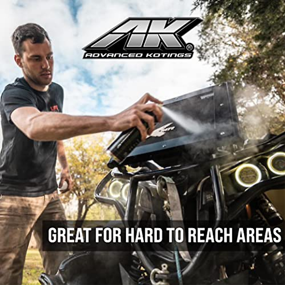 Advanced Kotings High Gloss Shine Coating Spray | Revives Dull Surfaces, UV Protectant, Vinyl, Rubber, Plastic, Easy Off-Road Clean-Up, ATV, UTV, Dirt Bikes Surfaces | Net Weight 12oz - 2 Pack