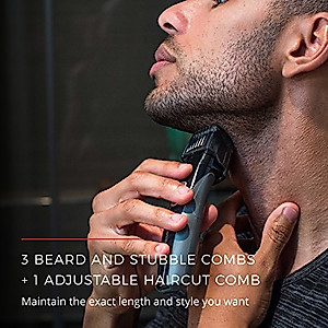 Remington Head to Toe Advanced Rechargeable Powered Body Groomer Kit, Beard Trimmer (10 Pieces), 6.3 Inch