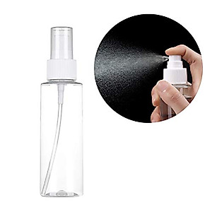 FALOME 5pcs Clear Empty Spray Bottles Refillable Cosmetic Containers for Cleaning Products for Travel