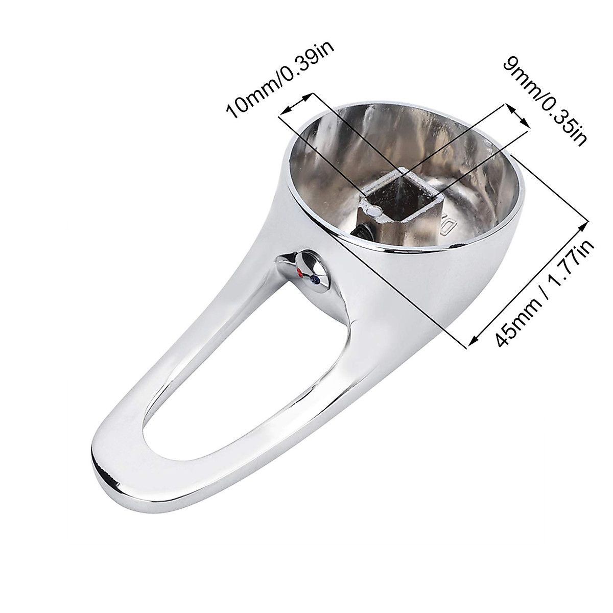 Tap Lever Handle, Faucet Handle Chrome Plated Zinc Alloy Bathroom Single Lever Faucet Handle Replacement for 35mm Valve Core Bathroom, Faucet Handles