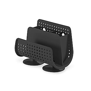 madesmart Caddy-SINKWARE Collection All-in-One Sink Storage, Ventilation Holes Promote Drying, BPA-Free, Small, Carbon