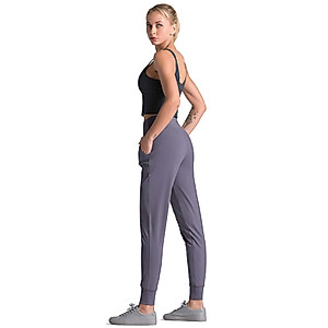 Dragon Fit Joggers for Women with Pockets,High Waist Workout Yoga Tapered Sweatpants Women's Lounge Pants (Medium, Joggers78-Vintage Purple)