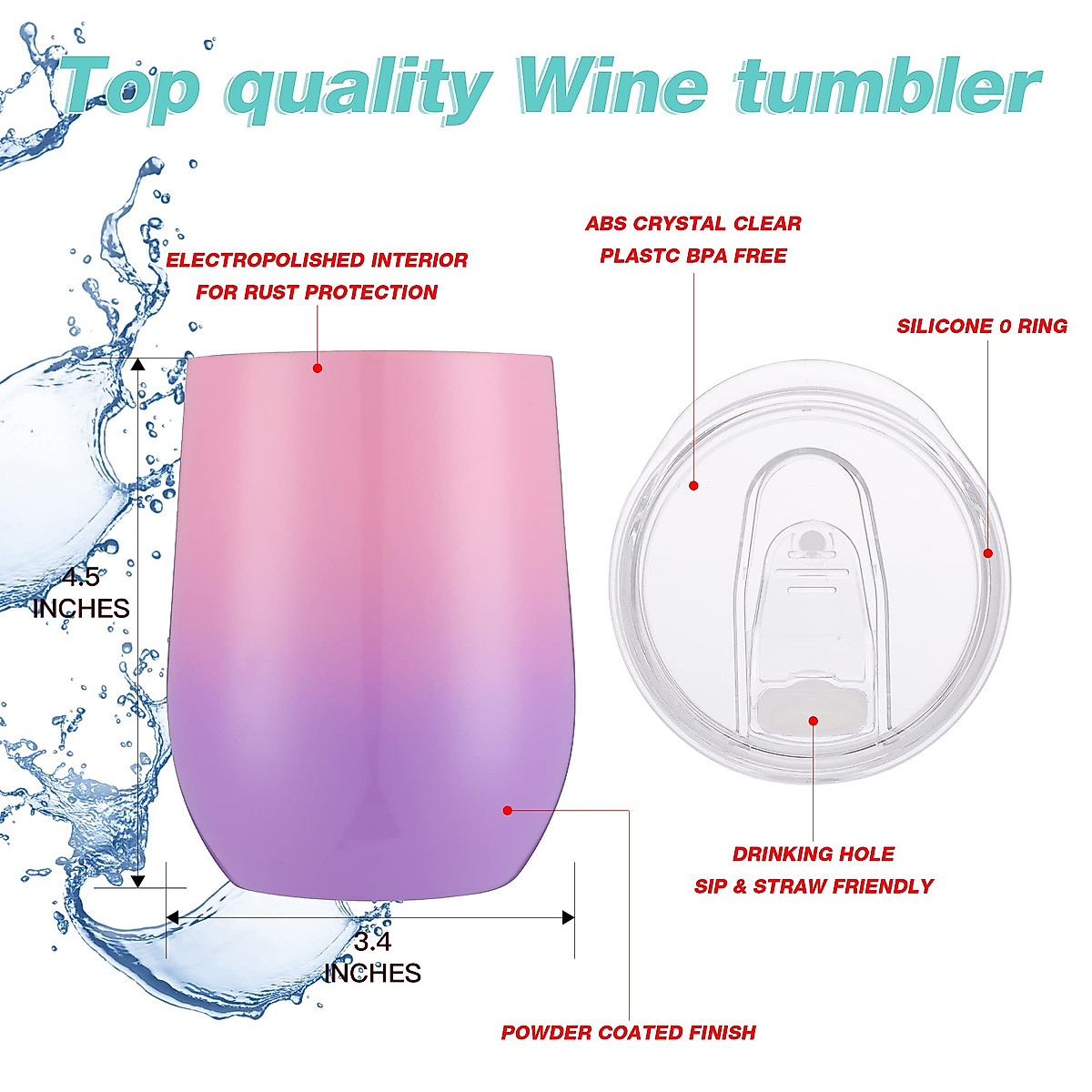 AYANA DREAMS Daughter Wine Coffee Tumbler - Personalized Birthday Graduation Christmas Wedding 21st Gifts from Mom Dad - Proud of You Gifts for Daughter in Law - Gift Ideas 21 Year Old (Pink/Purple)