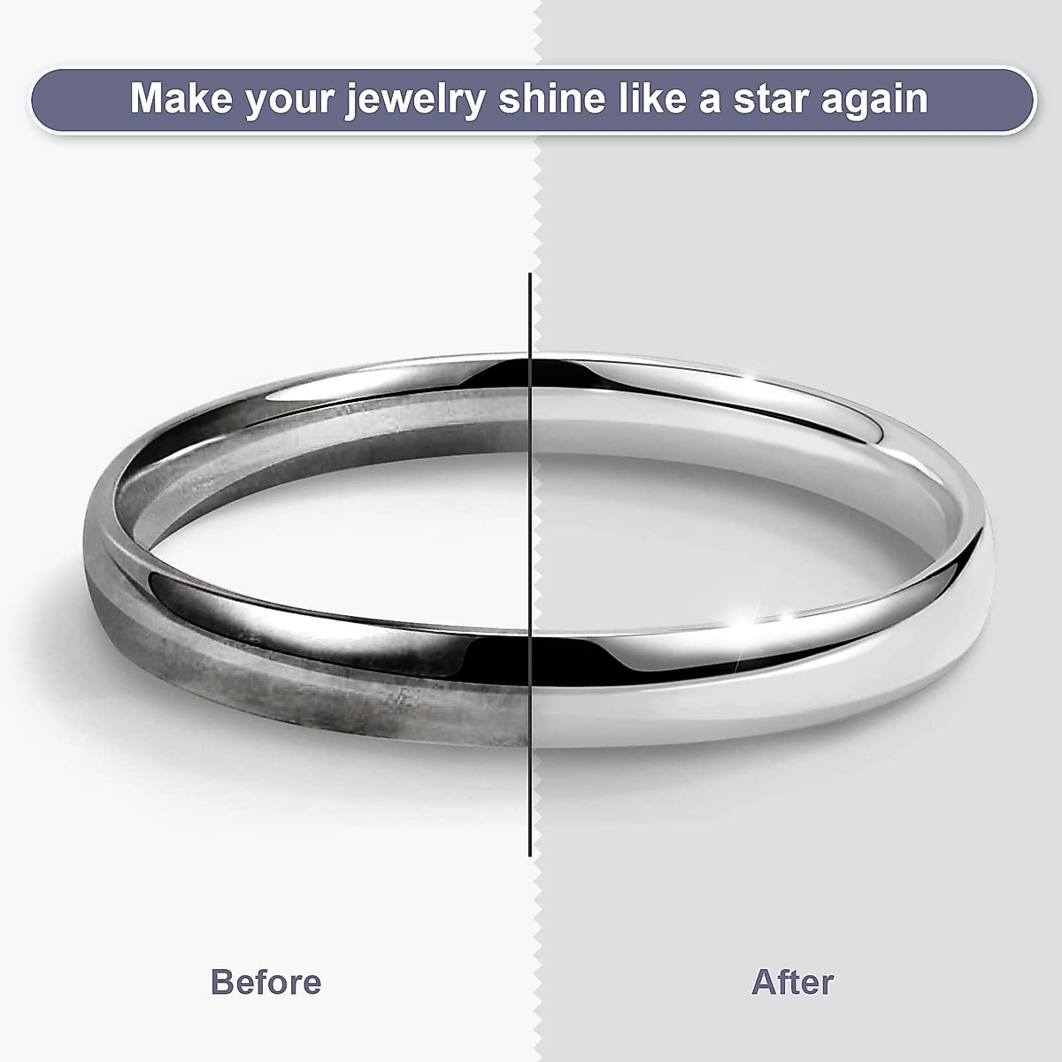 2 PCS Jewelry Cleaning and Polishing Cloth, 100% Pure Cotton Silver Polishing Cloth for Sterling Silver & Gold & Platinum Jewelry and Large Silverware, Reusable Soft Jewelry Cleaning Cloth