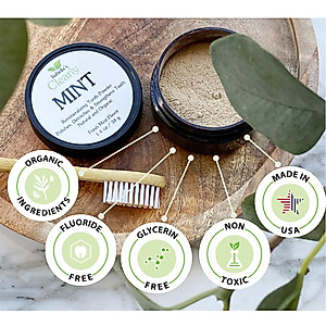 Isabella’s Clearly Mint Remineralizing Tooth Powder | Teeth Whitening Natural Fluoride Free Toothpaste for Adults, Kids, Sensitive Teeth and Gums | Xylitol, Baking Soda, Clay, Calcium (Mint Flavor)