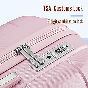 Joyway Luggage Sets Suitcase Set 3 Piece Luggage Set Carry On Luggage Hardside PP Durable Luggage with TSA Lock Spinner Wheels(Pink, 11 piece set)…