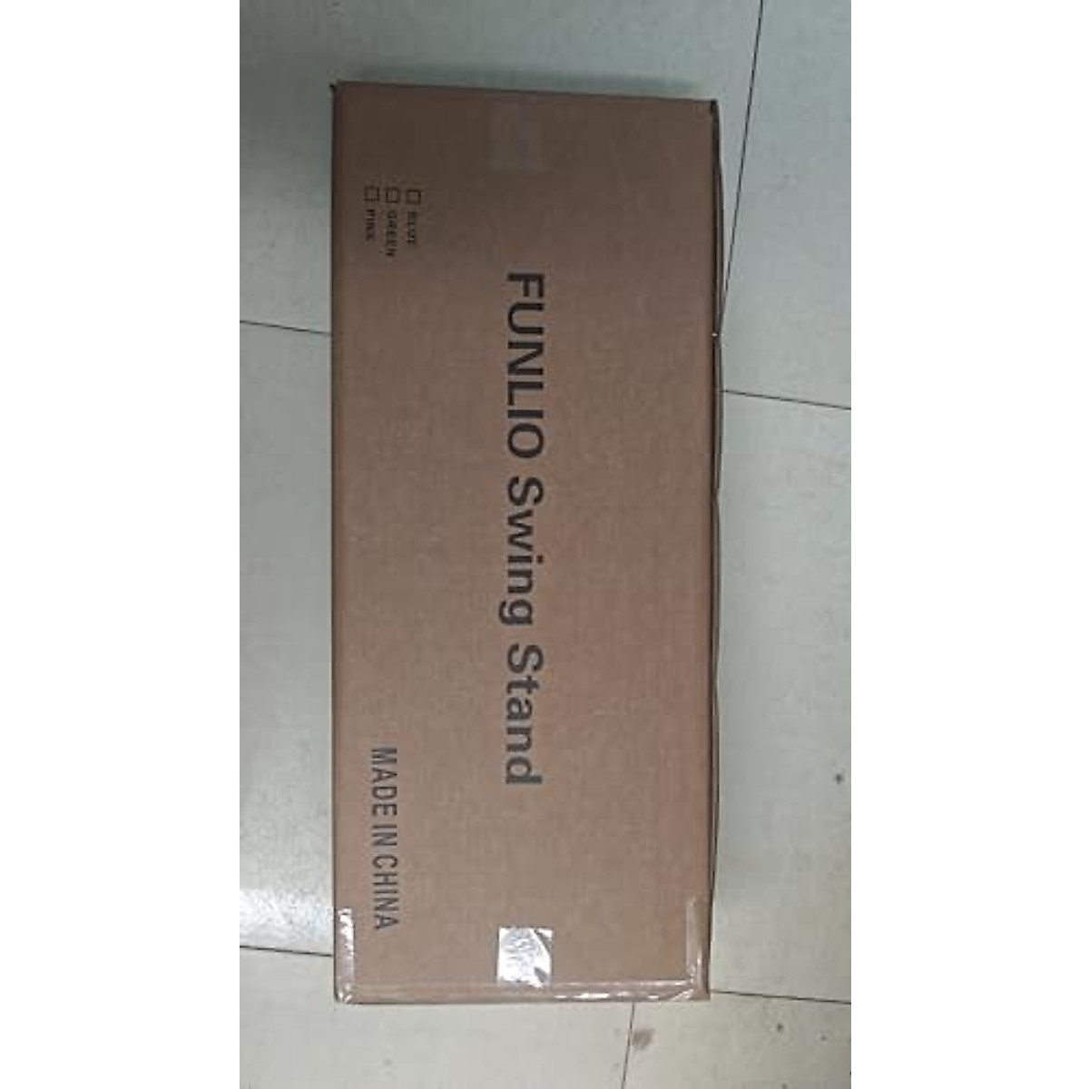 FUNLIO Foldable Swing Stand for Kids with 4 Sandbags, Heavy Duty Metal A-Frame Indoor/Outdoor for Backyard, Suitable Most Toddler/Baby Jumper/Hammock Chair - Pink