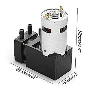 Genmitsu Mini Electrical Vacuum Pump Air Compressor DC24V 42W 85kPa 40L/min, Perfect for Genmitsu CNC Aluminum 3018 Vacuum Table