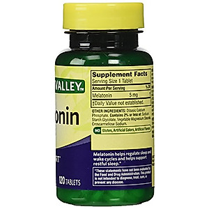 Spring Valley Melatonin 5mg Twin Pack, 120 Count (Pack of 2)