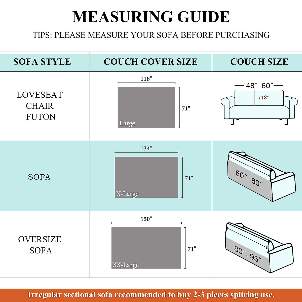 STACYPIK Waterproof Beige Sofa Cushion Covers Dog Couch Cover for 3-4 Cushion Couch Water Resistant Slipcover Furniture Protector Non-Slip Pet Protector Cover Leak Proof Couch Cover-71X134IN