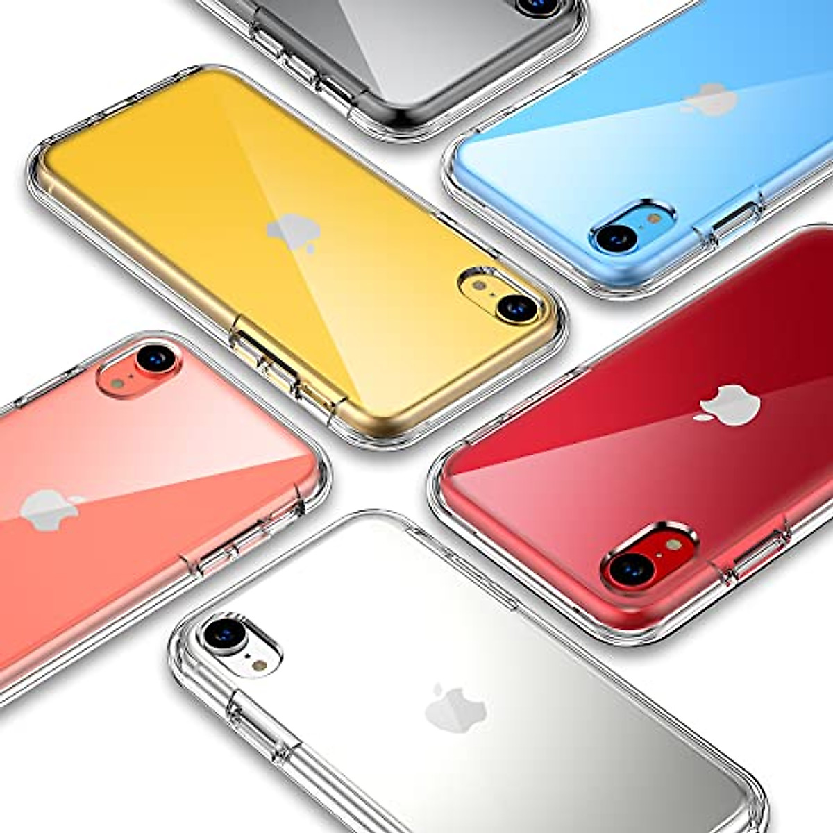 COOLQO Compatible for iPhone XR Case, with [2 x Tempered Glass Screen Protector] Clear 360 Full Body Coverage Hard PC+Soft Silicone TPU 3in1 [Heavy Duty Shockproof Defender] Phone Protective Cover