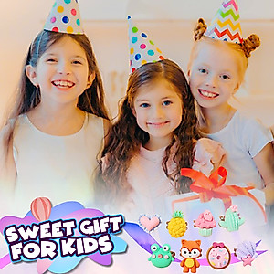 PinkSheep Little Girl Jewel Rings in Box, Adjustable, No Duplication, Girl Pretend Play and Dress Up Rings (24 Surface Ring)