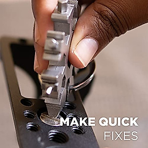 Alltul Snowflake MultiTool by KeySmart - 18 in 1 Mini Snowflake Pocket Tool - Stainless Steel Mini Multitool for Outdoor Sports, Camping and Travel - Great Gift Idea for Men