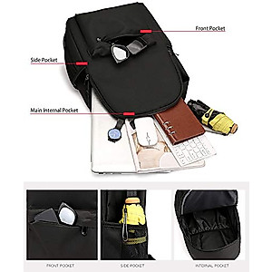 Mello Backpack Marshmallow Backpack Glow in Dark Smile Laptop Backpack for Boys w/USB Headphone Ports & Cables & Lock (M)