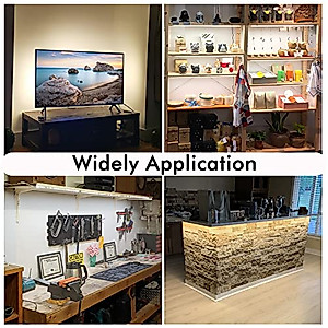 WOBANE Under Cabinet Lighting Kit, 6PCS 20inch LED Strip Bars with 24W Adapter,RF Remote,Super Bright Daylight for Kitchen Cabinet,Under Desk,Counter Lighting,4000K Natural White,1500 Lumen,Dimmable