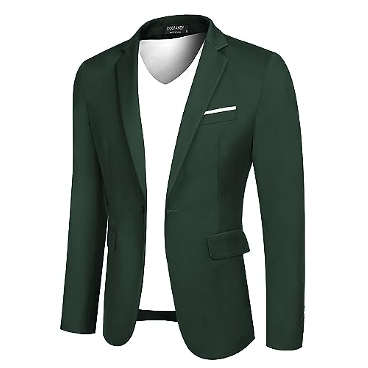 COOFANDY Green Blazer Men Casual Sport Coat Lightweight Suit Jacket Business One Button Dress Blazers Green, Large