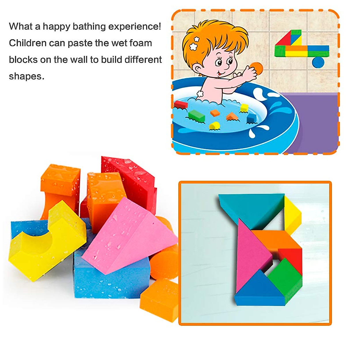 Mini Tudou 137 PCS Foam Blocks for Toddlers, Soft Stacking Building Block Toys Set for Kids, Boys and Girls