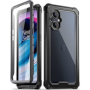 Poetic Guardian Series Case Designed for OnePlus Nord N20 5G, [6FT Mil-Grade Drop Tested], Full-Body Hybrid Shockproof Bumper Cover with Built-in Screen Protector, Black