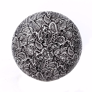 Satnam Happy Drums Steel Tongue Drum 8 Notes 8-Inch Handpan Percussion Instrument with Carrying Case Bag - Paisley Black