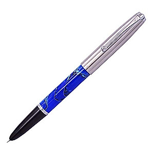 Jinhao Black Fountain Pen Fine Nib Writing Advanced Pen with Ink Refill Converter Signature Collection Set
