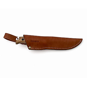 BPS Knives Belt Knife Sheath - Leather Sheath for Fixed Blade Knife - Outdoor, Hunting, Bushcraft, Camping Fixed Blade Knives - Leather Case with Belt Loop Clip