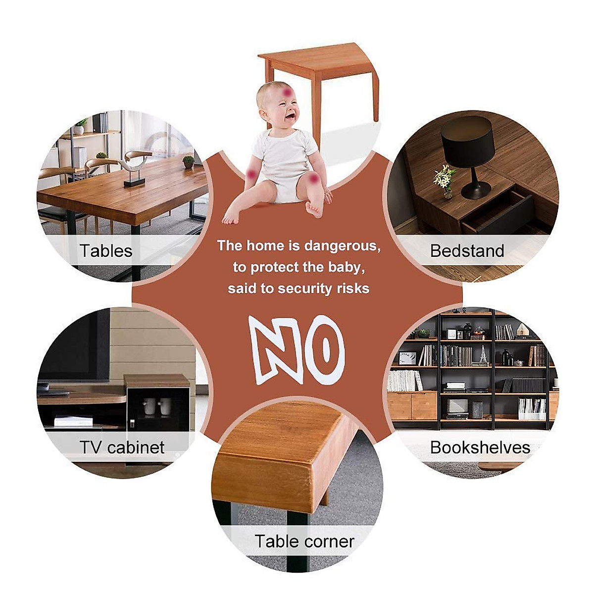 Eoney Corner Guards | Corner Protectors for Baby Safety | Furniture Table Safety Bumper | with 3M Tape(10 Pack) (Beige)