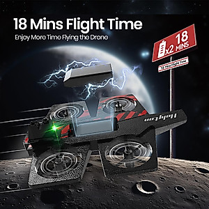 Holyton 2 in 1 Indoor RC Plane for Kids - Altitude Hold, 3D Flips, Headless Mode, 2 Batteries, Easy to Fly Airplane for Ages 8-12