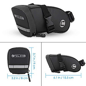 WOTOW Bike Repair Tool Kits, 16 in 1 Bike Saddle Under Seat Bag Waterproof with Repair Set Chain Breaker Splitter, Hex Key, Tire Patches Lever, Portable Multi Tool Maintenance for Road Mountain Bikes