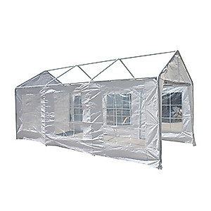 ALEKO Sidewalls for CP1020 Outdoor Event Carport Garage Canopy Shelter Tent - 10 x 20 x 8.5 Feet - White