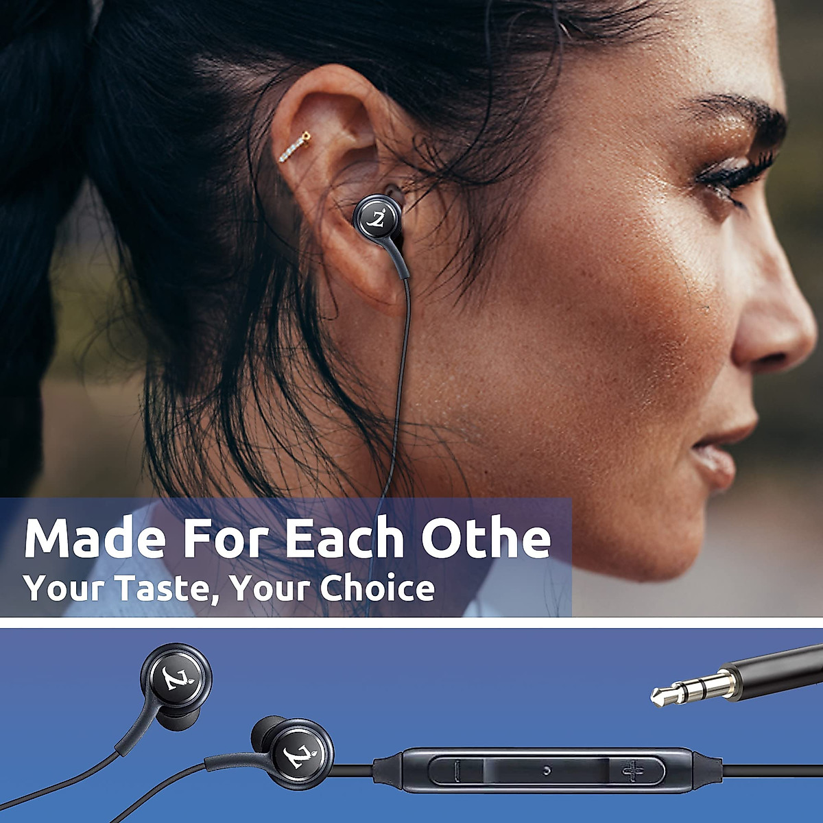 ZAMZAM PRO Stereo Headphones Works for Motorola Moto G Power (2021) with Hands-Free Built-in Microphone Buttons + Crisp Digital Titanium Clear Audio! (3.5mm, 1/8 inch)