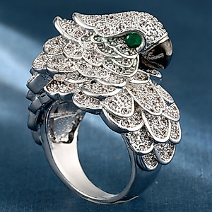 Ginger Lyne Collection Polly Cockatoo Bird Lover Ring Size 12