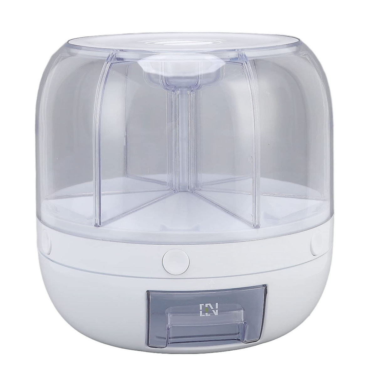 Zerodis Grain Dispenser, 360° Rotating Rice Storage Container with Lid Household Dry Food Bucket for Kitchen Soybean Corn Beans