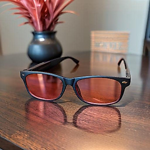 SomniLight FL-41 Light Sensitivity Glasses for Florescent Light Sensitivity, Photophobia, and Migraines (Wayfarer Style)