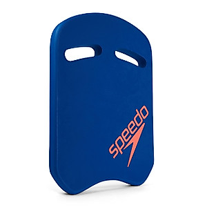 Speedo Unisex Swimming Kickboard | Comfortable | Waterproof Design | Build Lower Body Strength, Fluro Tangerine/Blue Flame, One Size