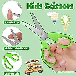 90 Pack Kids Scissors Bulk 5.5 Inch Student Scissors Children Safety Scissors Rounded Tip Child Scissors with Comfort Grip for School and Classrooms Supplies Essentials
