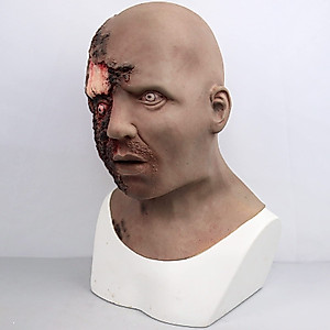 Scary Walking Dead Zombie Mask Creepy Latex Halloween Costume Horror Bloody Adult Halloween Decoration Props