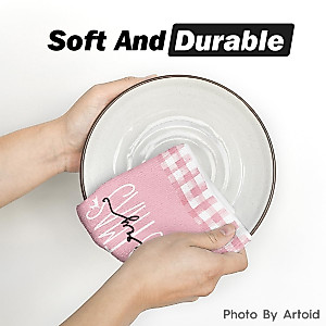 Artoid Mode Xmas Tree Snowman Snow Merry Christmas Kitchen Towels Dish Towels, 18x26 Inch Hello Winter Seasonal Decoration Hand Towels Set of 4