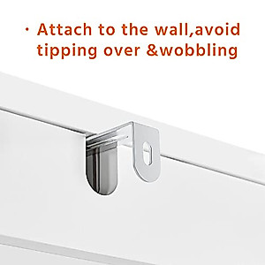 Yaheetech Over The Toilet Storage Cabinet with Double Tempered Glass Doors and Adjustable Shelf, Freestanding Bathroom Storage Rack, 66 Inches Height