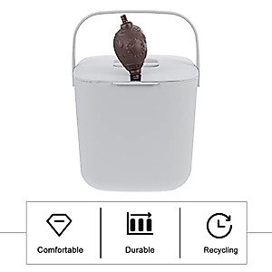 UPKOCH 1 Set Mini Small Trash Can Wastebasket Tea Residue Filter Bucket Tea Residue Garbage Can Chinese Tea Accessory Garbage Container Recycle Bin for Kitchen Home Grey