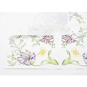 WallyE Decoupage Napkins, Flower and Butterfly Luncheon Napkins for Bridal Shower Tea Party or Wedding,20 Pack