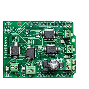 PROGRESSIVE AUTOMATIONS MultiMoto - 4 Channel Motor Control 6.5A Each - Arduino Shield Microcontroller, (LC-82)