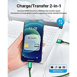 iPhone Charger Cord 3ft 3Pack MFi Certified Lightning Cable Fast Charging Nylon Braided Phone Charger Cable Compatible with iPhone 14 13 Pro 12 Pro 11 Pro Xs Max Xr 8 7Plus SE