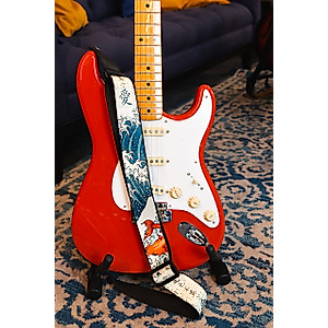 Levy's Leathers 2" Wide Polyester Guitar Strap with Genuine Leather Ends; Koi Fish Motif (MPD2-016)